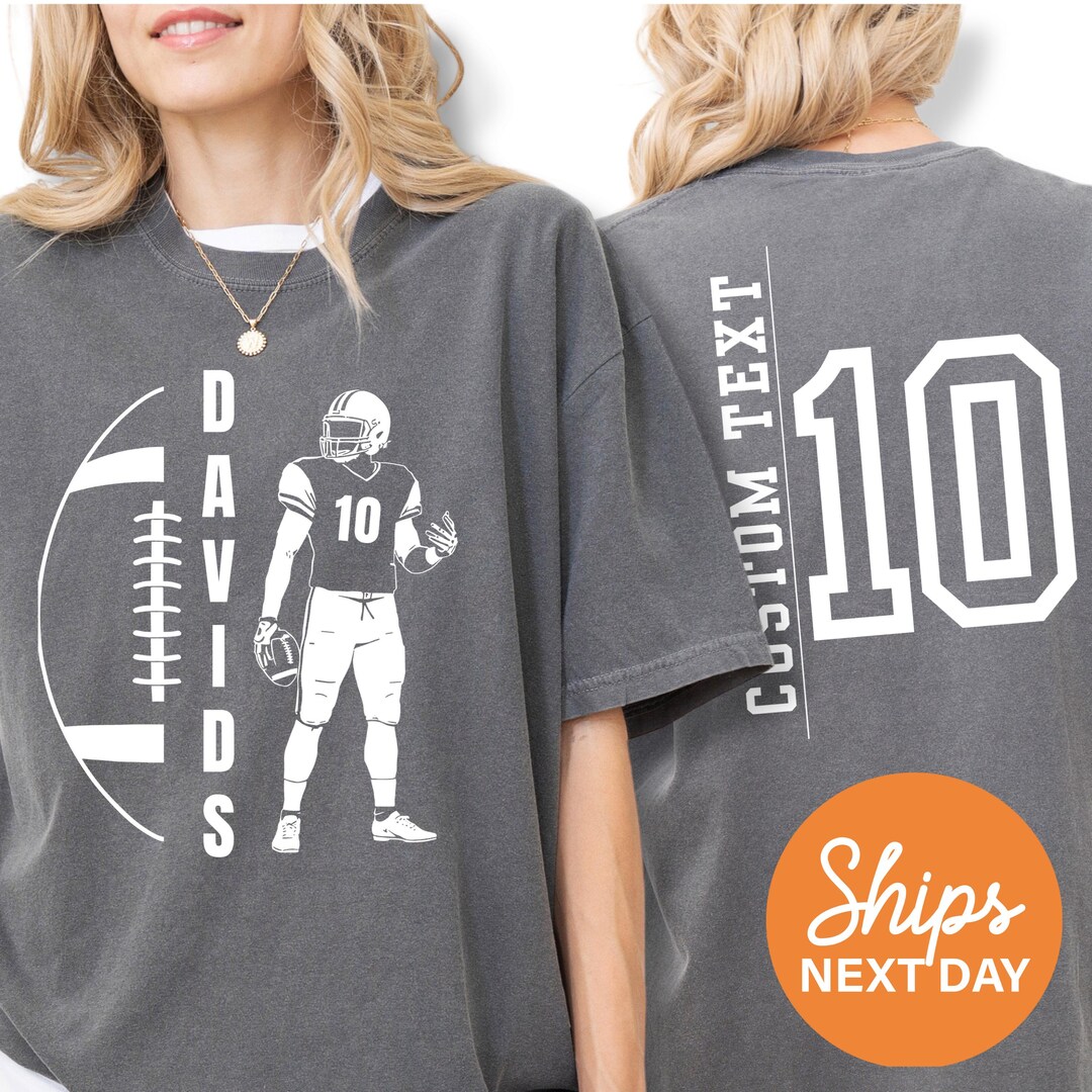 Custom Football Team Shirt: Personalized Name & Number, Game Day Tee - Etsy