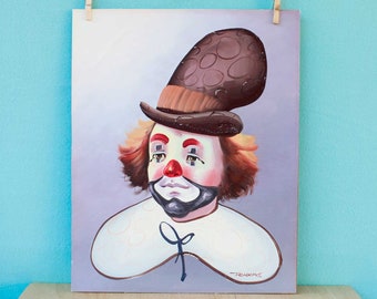 70s Clown Painting - Etsy
