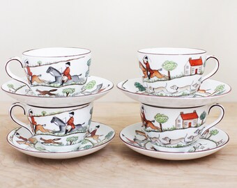 Fox Hunting Tea Set - Etsy