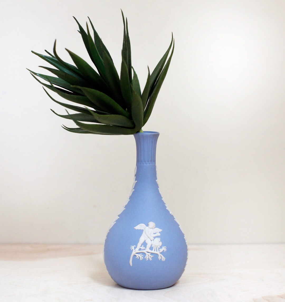 Classic Wedgwood Jasperware Bud Vase/ Lovely Blue & White - Etsy