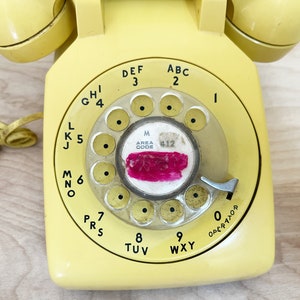 Yellow Western Electric Rotary Dial Telephone/ Classic Vintage Dial up ...