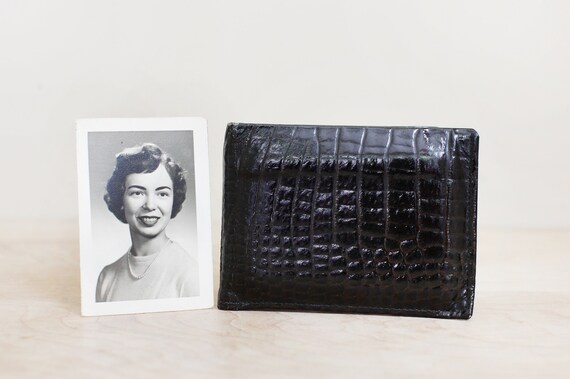 Swank Embossed Patent Leather Wallet / Sinatra Style … - Gem