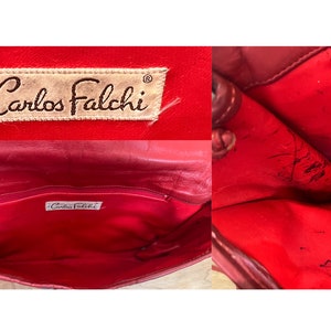 RARE Carlos Falchi Leather Patchwork Crossbody Bag/ Groovy 80s Colorful ...