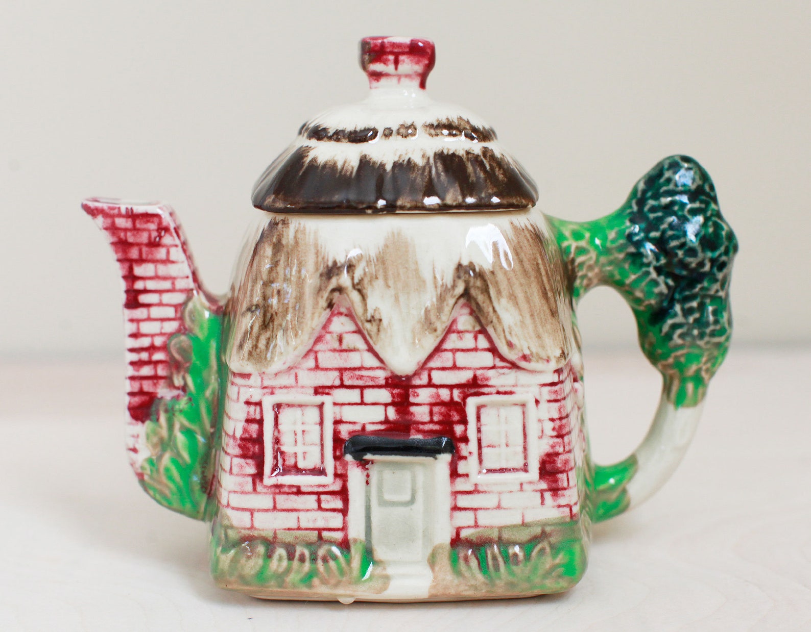 Cute Tiny Cottage Shaped Teapot/ Charming Hand Painted Single | Etsy