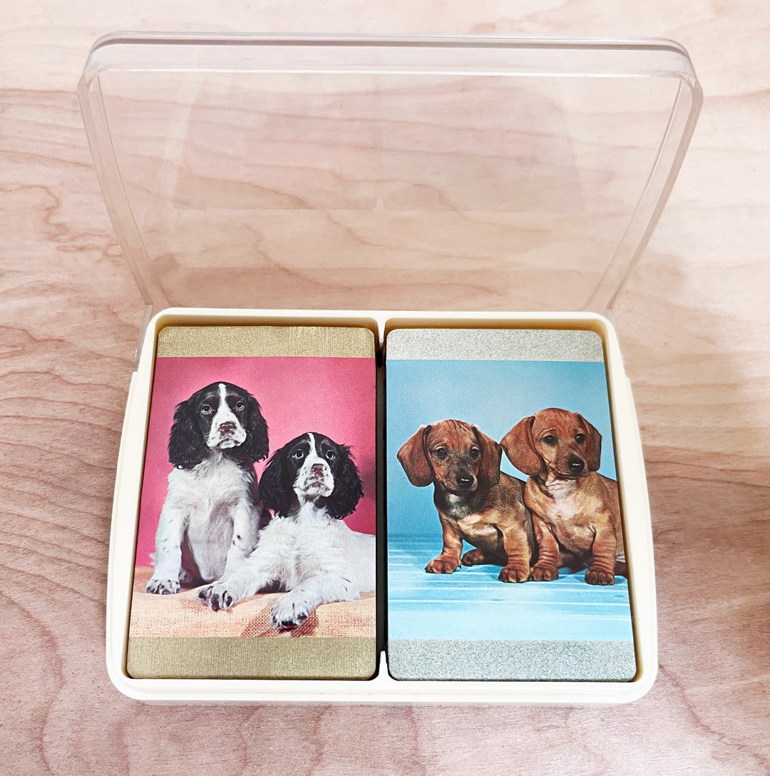 Cute Puppies Congress Playing Card Set/ Sweet Doggo Photo Backed Cards ...