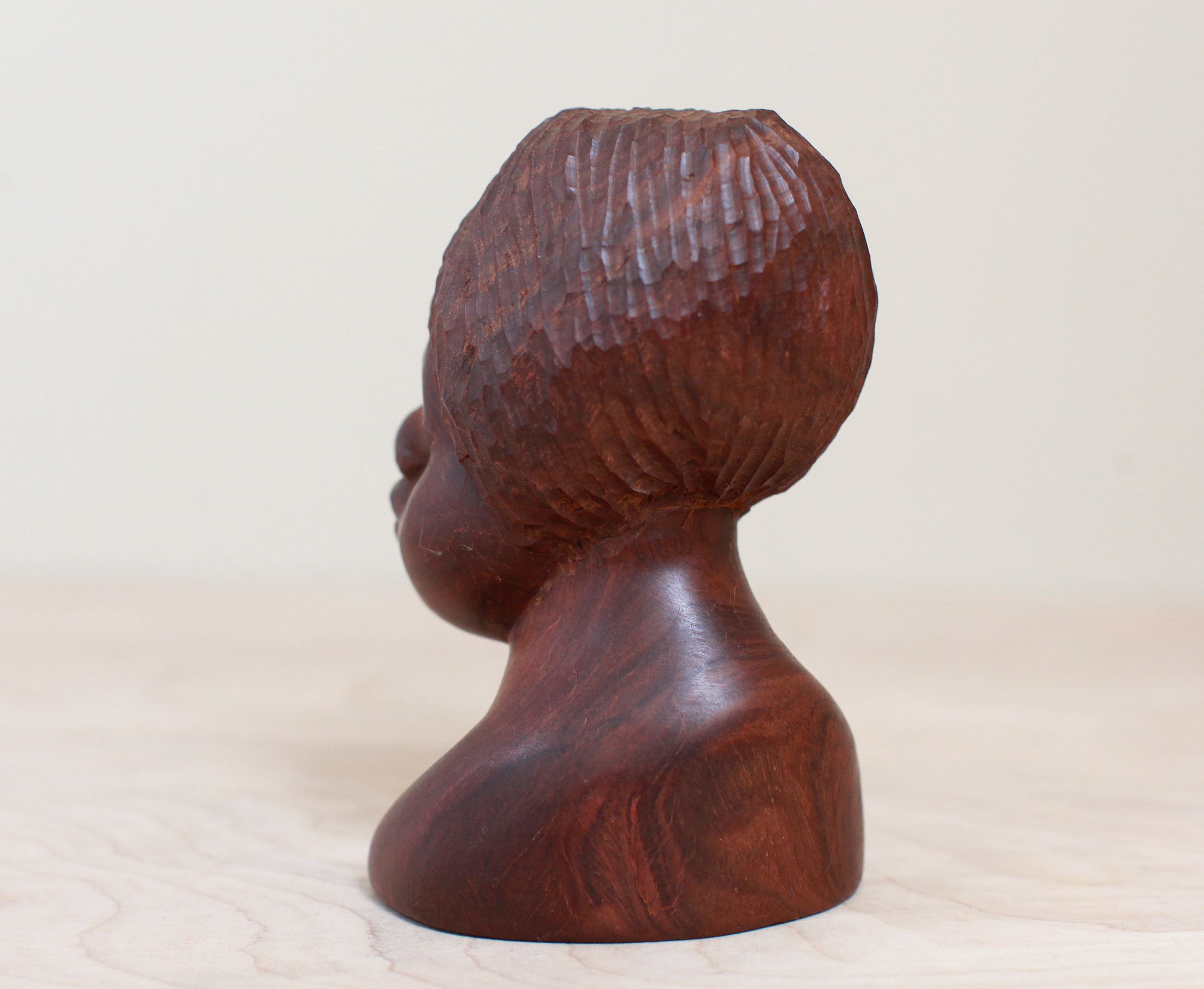 Hand Carved Mod Afro Man Wood Sculpture/ Unique & Beautifully | Etsy