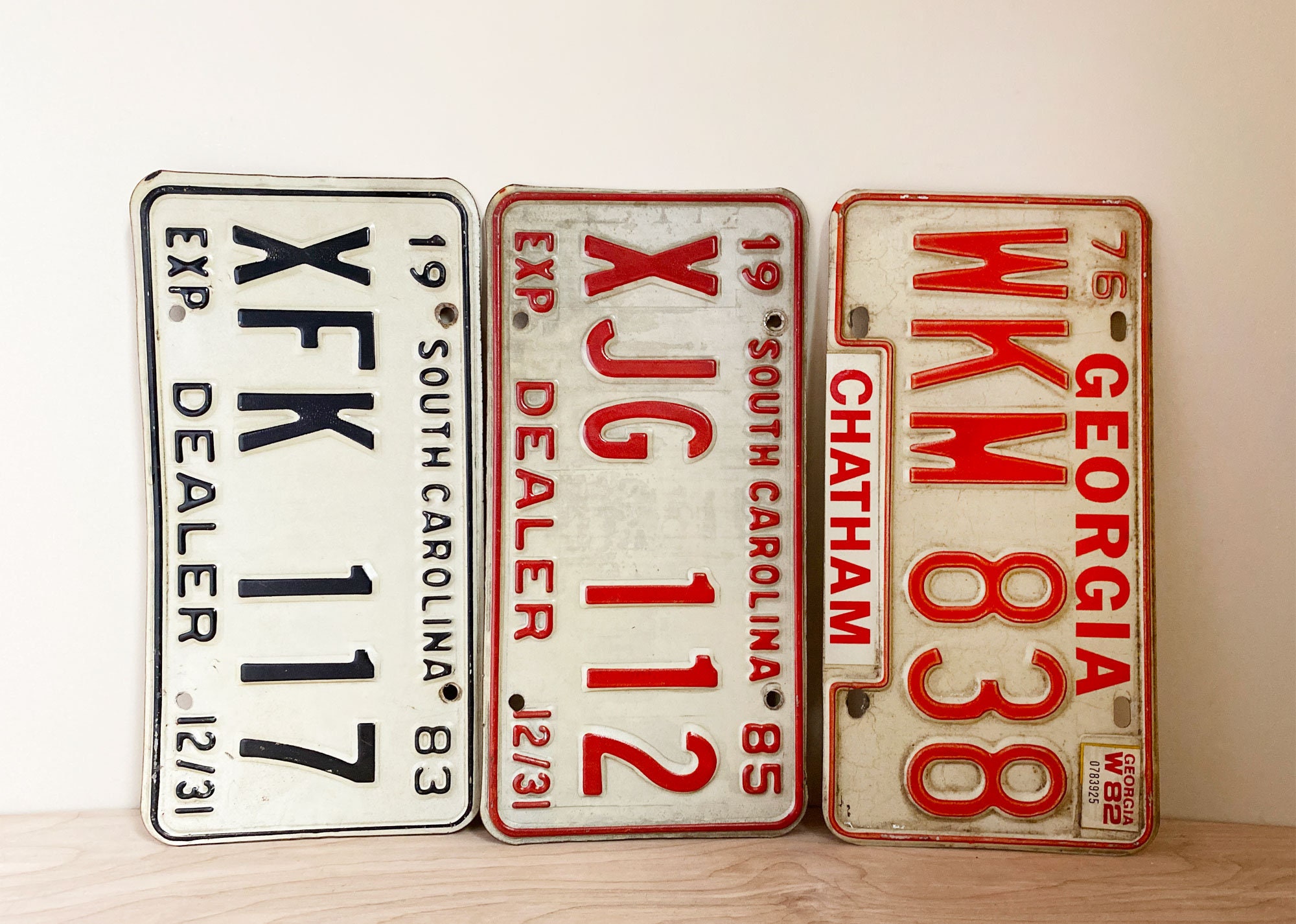 Vintage South Carolina & Georgia License Plates/Choose Your | Etsy