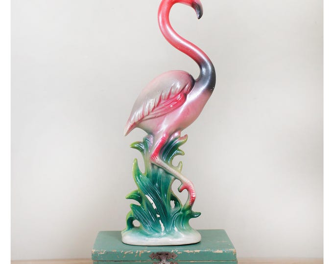 Vintage 12" Pink Flamingo Figurine via Maddux of California/ Mid ...