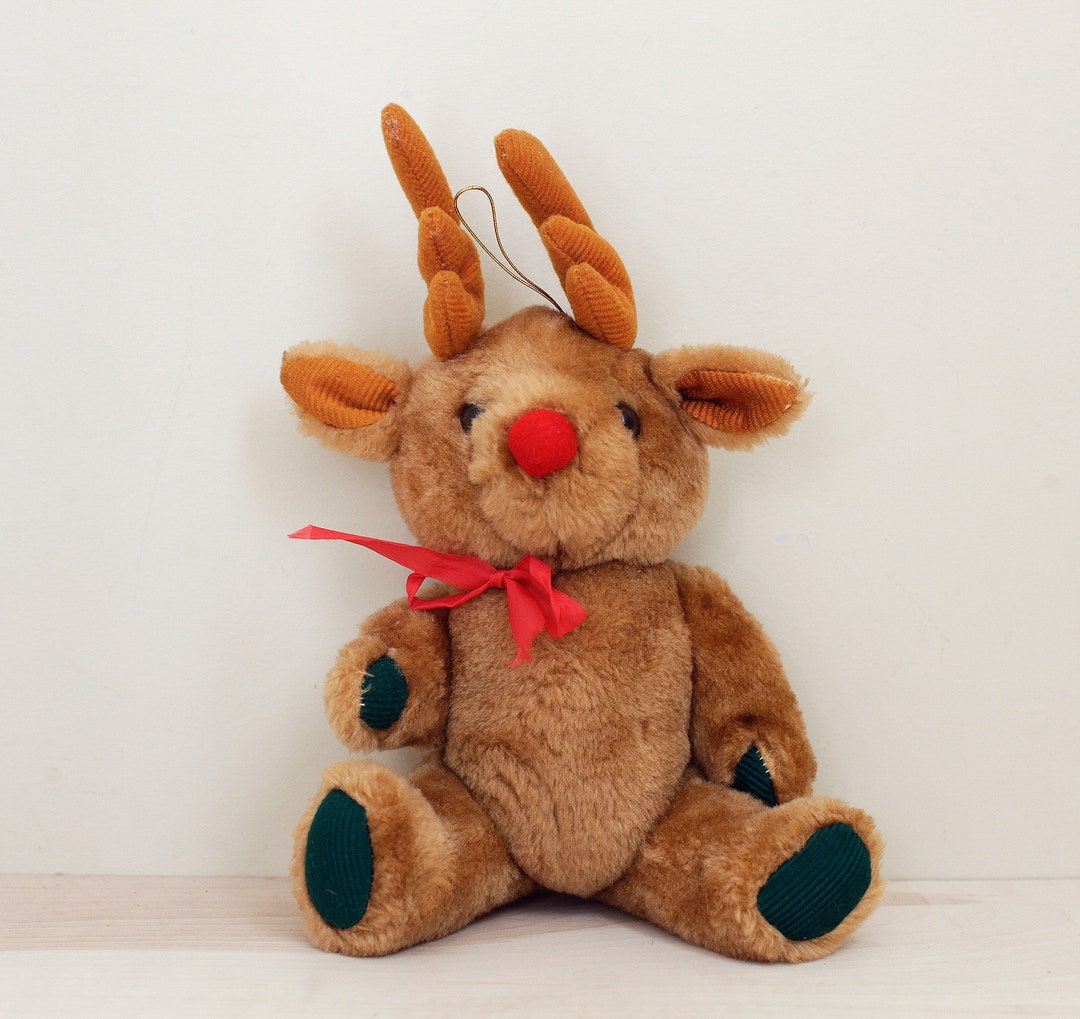 Rudolph the Red Nose Reindeer Plush Doll Ornament/ Super Cute Classic ...