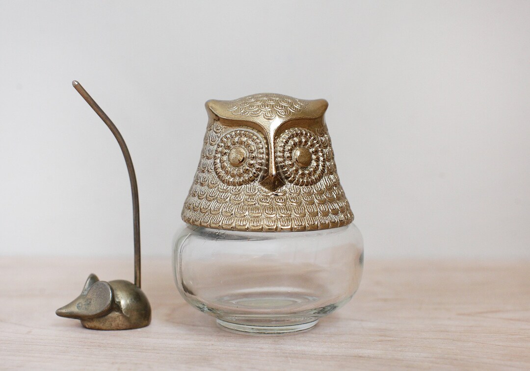 Avon Owl Roses Roses Perfume Bottle /HTF Cutie Hootie Gold Topped Empty ...