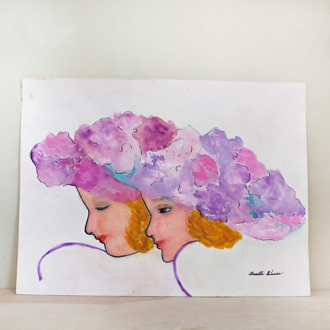 Annette Weaver Original Watercolor on Paper/ Lovely Early Painting ...