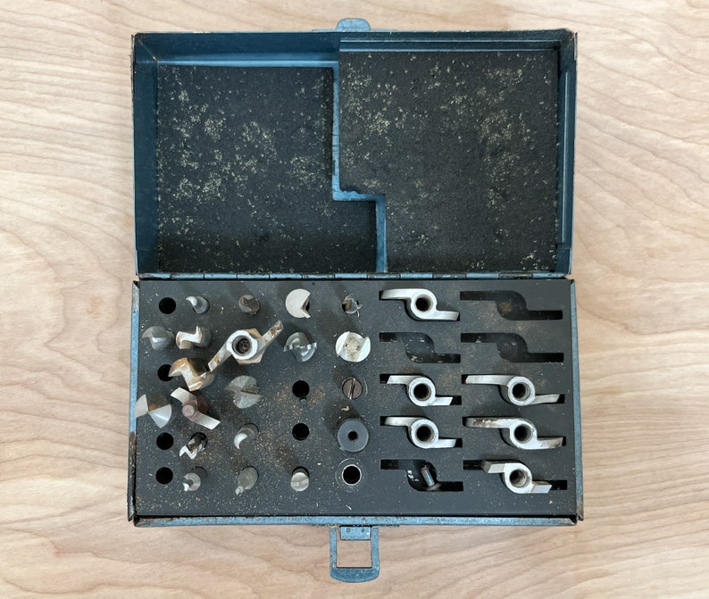 Blue Metal Craftsman Router Bit Kit by Sears Roebuck and Co/ - Etsy