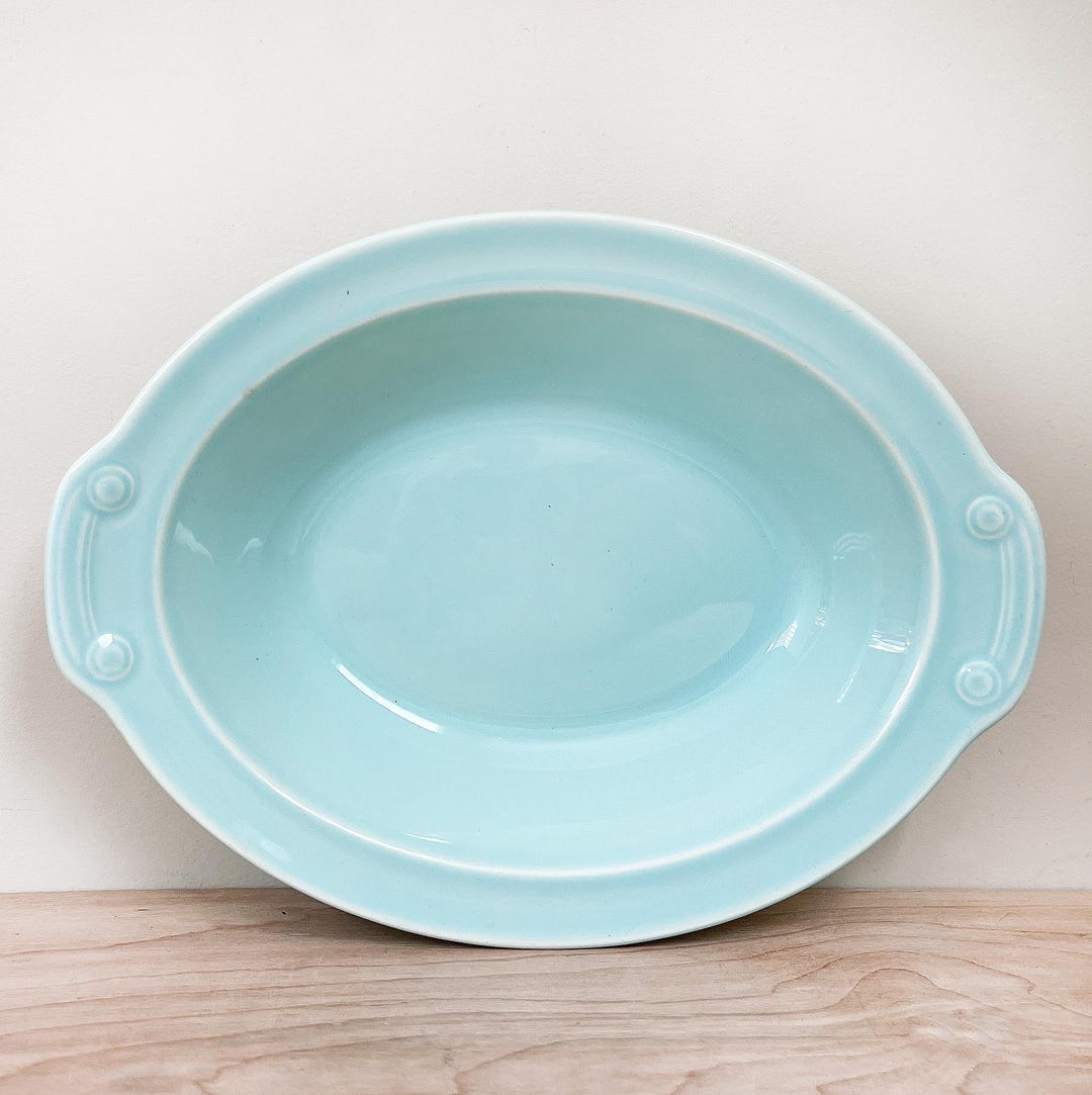 Lu-ray Pastelsl Blue Serving Dish by Taylor Smith & Taylor/ Pretty Oval ...