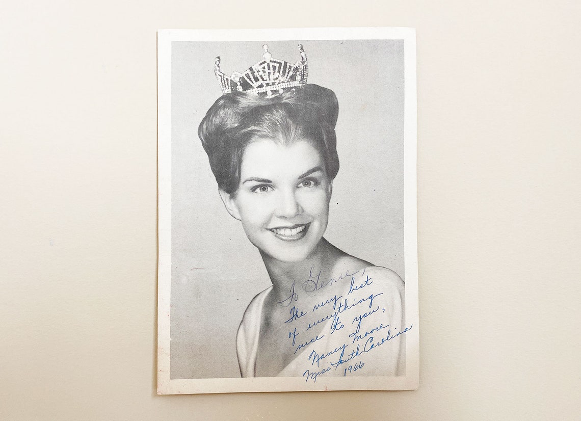 Nancy Moore Thurmond Miss South Carolina 1965 Signed Black & | Etsy