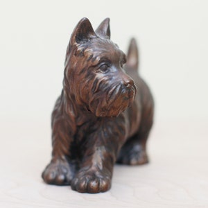 Adorable Chalkware Scottie Terrier Dog / Very Cute Bronze - Etsy