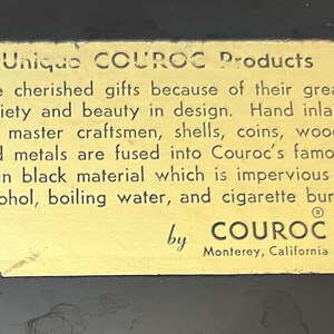 Couroc of Monterey Cardinal & Dogwood Serving Tray/ Mid Century Shell ...