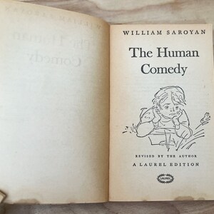 The Human Comedy by William Saroyan/ Illustrated by Don Freeman HTF 60s ...