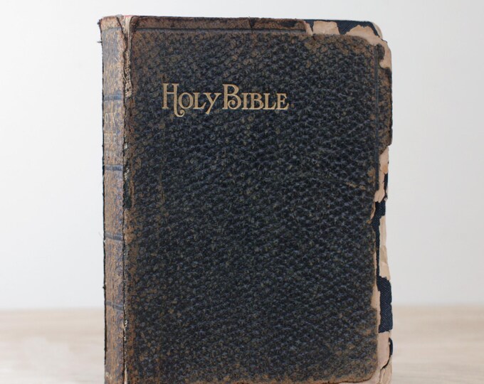 Antique Holman Leather Bible 1904 W Old & New Testaments + Presbyterian ...