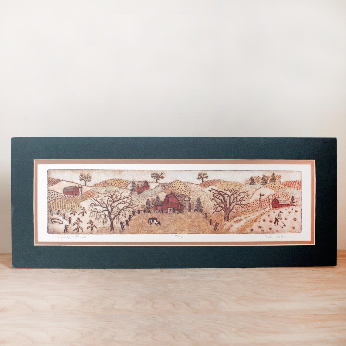 Jay Wennersten "country Afternoon" Panoramic Country Folk Art Landscape ...