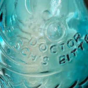 Two Wheaton Bitters Bottles/ Aqua Blue Doctor Fischs Bitters | Etsy