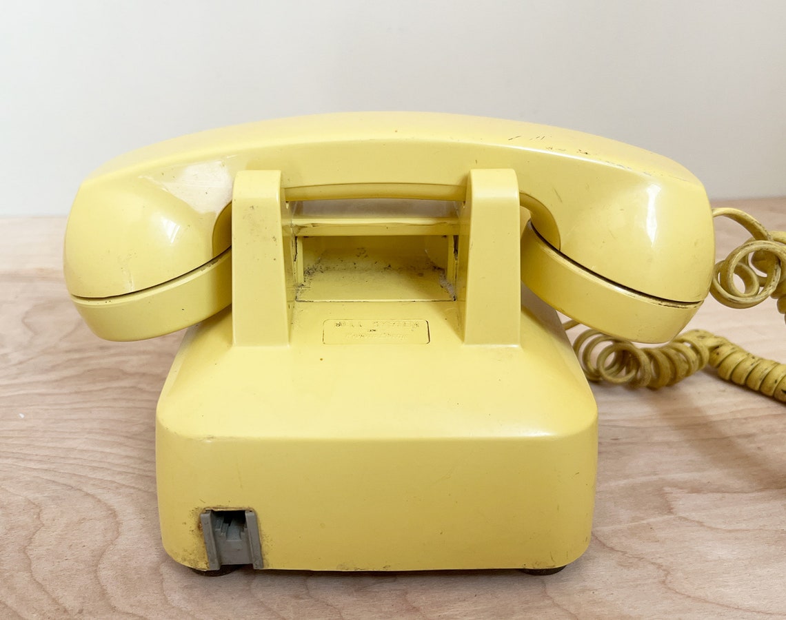 Yellow Western Electric Rotary Dial Telephone/ Classic Vintage - Etsy