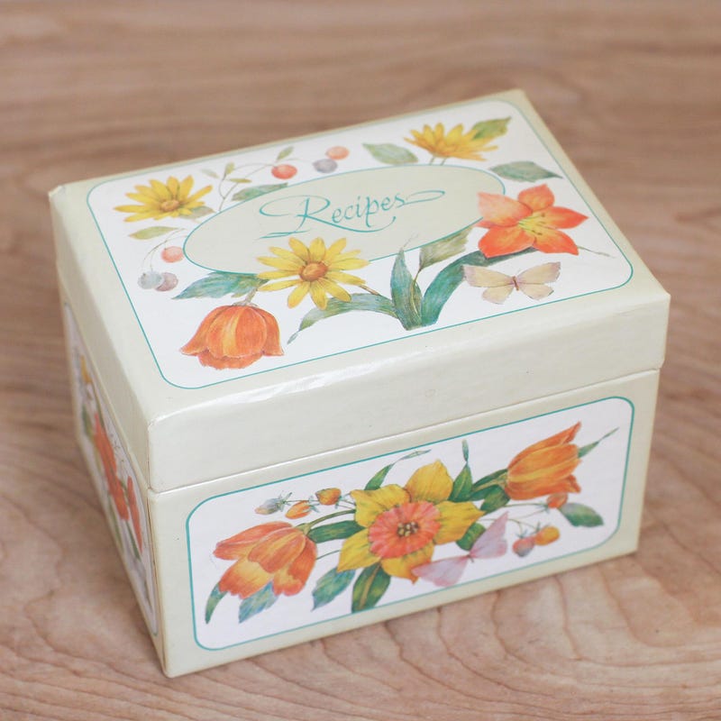 Retro Recipe Box - Etsy
