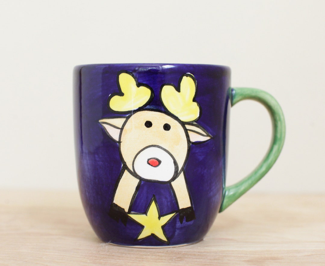 Rudolph Mug/ Extra Cute Rudolph the Red-nosed Reindeer Salute' Ceramics ...