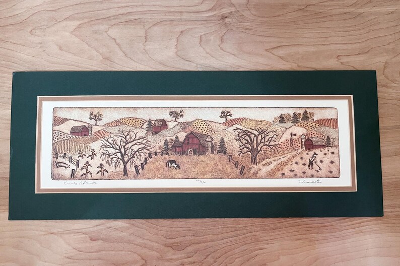 Jay Wennersten "country Afternoon" Panoramic Country Folk Art Landscape ...
