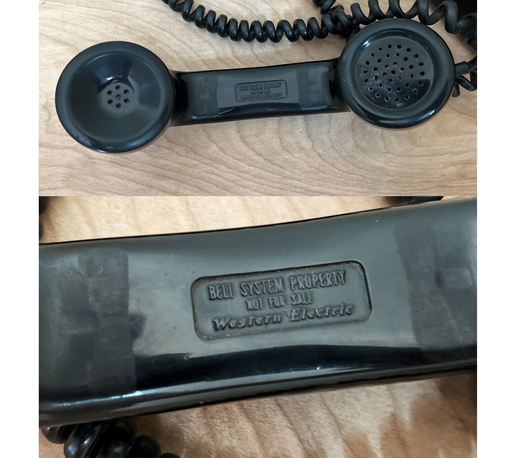 Black Western Electric Rotary Dial Telephone/ Classic Vintage Dial up ...