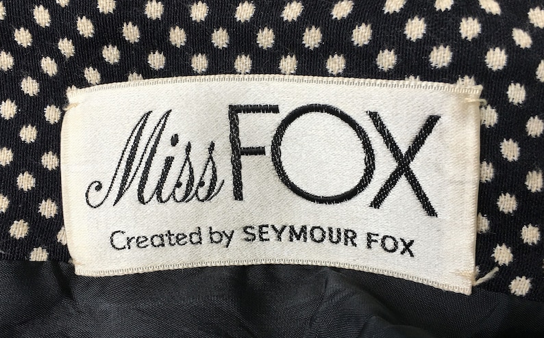 Miss Fox Created by Seymour Fox Jacket/ Cute 50's Vintage Polka Dot ...