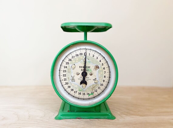 Green Metal Baby Scale/ Working Heavy Duty 30 Pound Capacity - Etsy