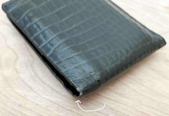 Swank Embossed Patent Leather Wallet / Sinatra Style … - Gem