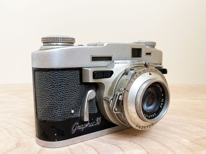 Graflex Graphic 35 Rangefinder Camera W Leather Case/ Cute Compact ...