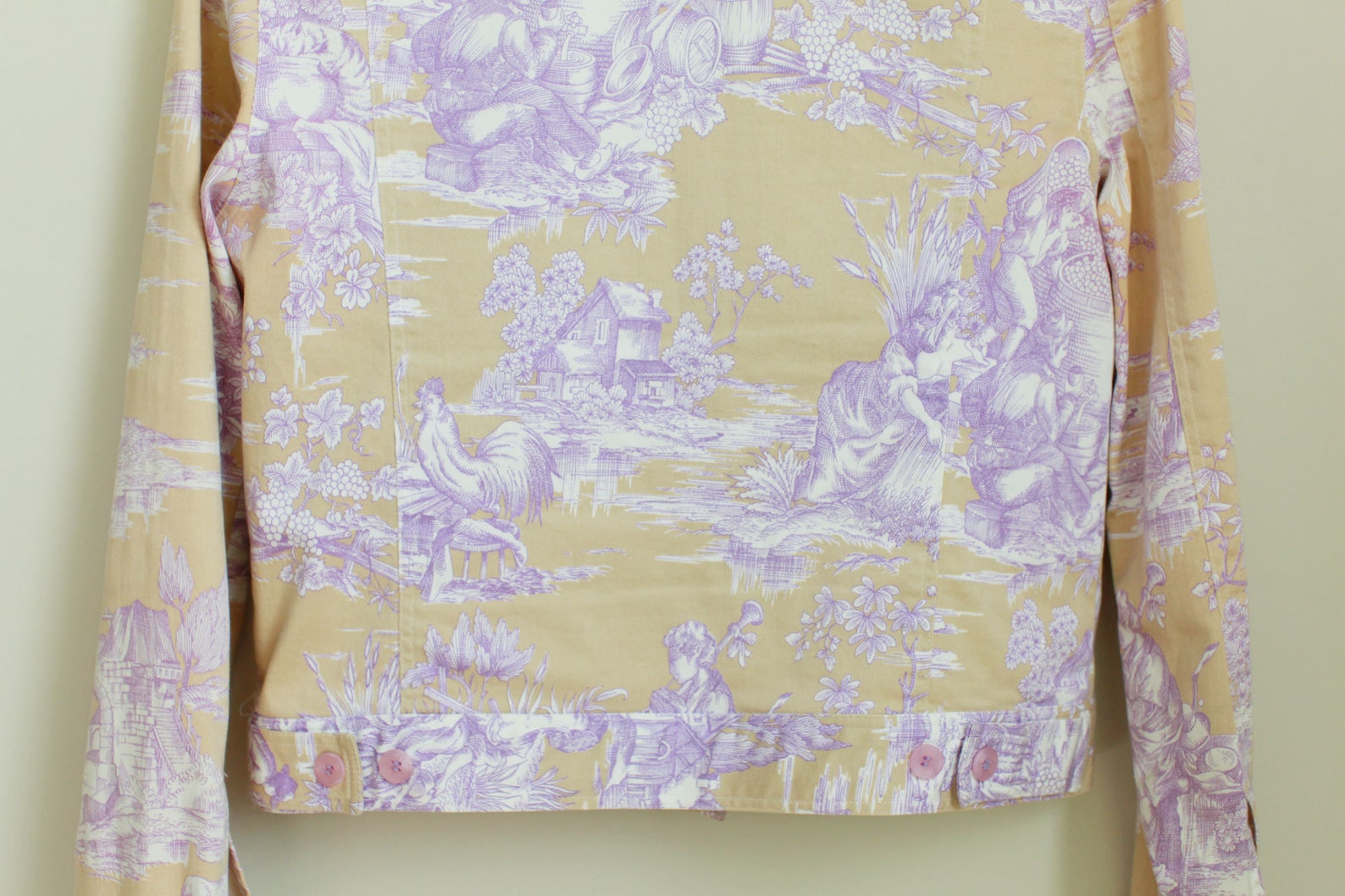 French Country Style Toile Jacket / Cute Jean Jacket Style W - Etsy