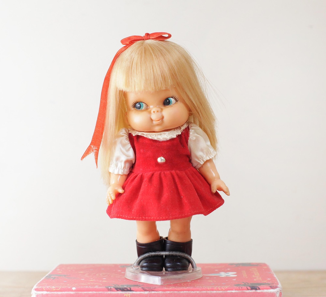 1960s Blonde Shiba Doll W Original Outfit & Stand/ HTF Kitschy Cute ...