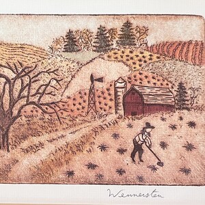 Jay Wennersten "country Afternoon" Panoramic Country Folk Art Landscape ...