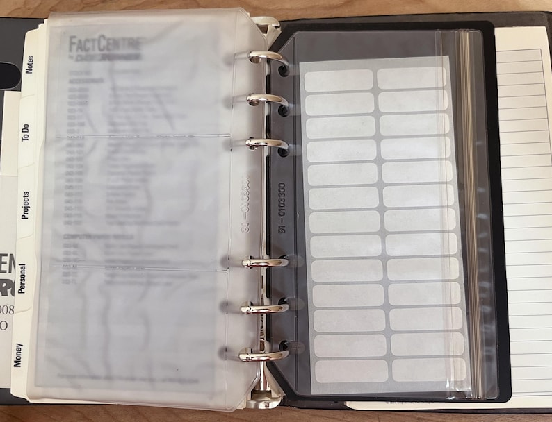 Day Runner Planner Organizer/ New Dead Stock 1996 Black Binder Edition ...