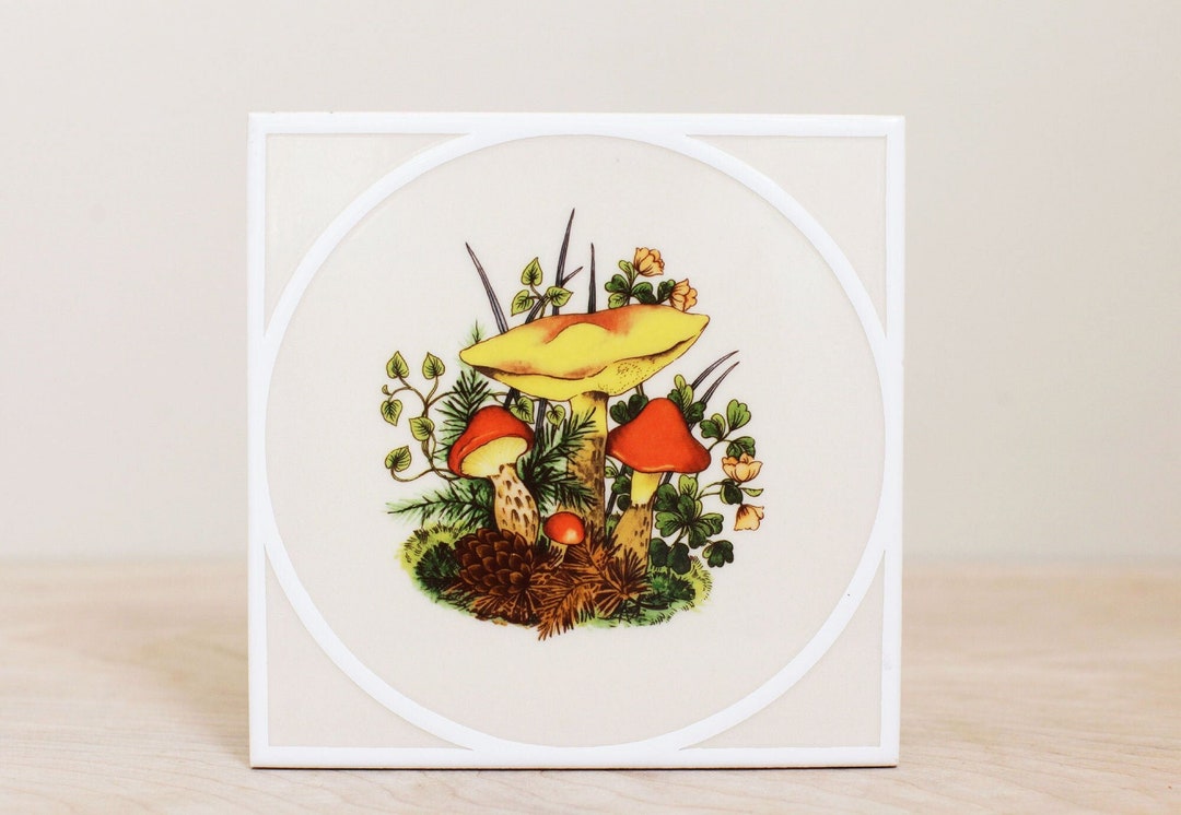 Mod Mushroom Ceramic Tile Made in Italy/ Great Colors and Design/ Fun ...