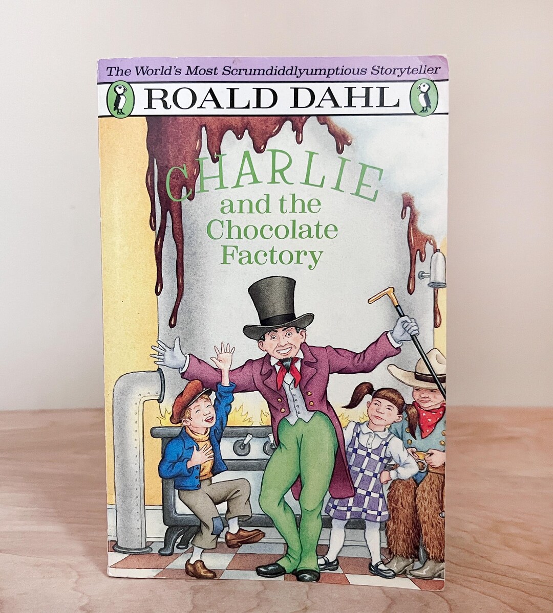 Charlie and the Chocolate Factory by Roald Dahl/ 1988 Puffin Paperback ...