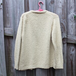 Vintage Knitted Beige Wool Sweater/ Size Medium to Large/ Crew Neck and ...