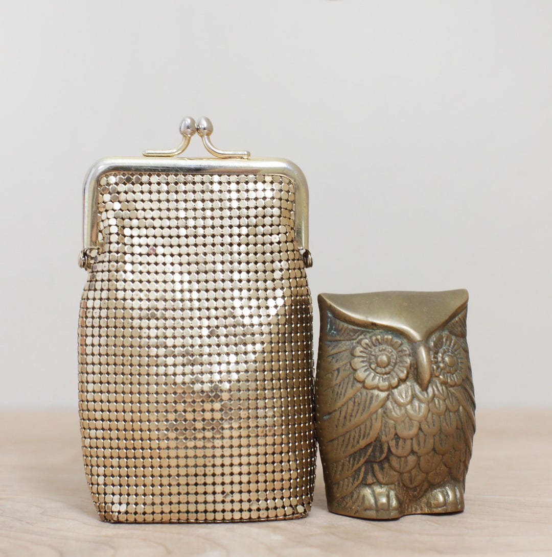 Gold Mesh Whiting and Davis Co. Cigarette Case/ Lovely 70s Era Mesh ...