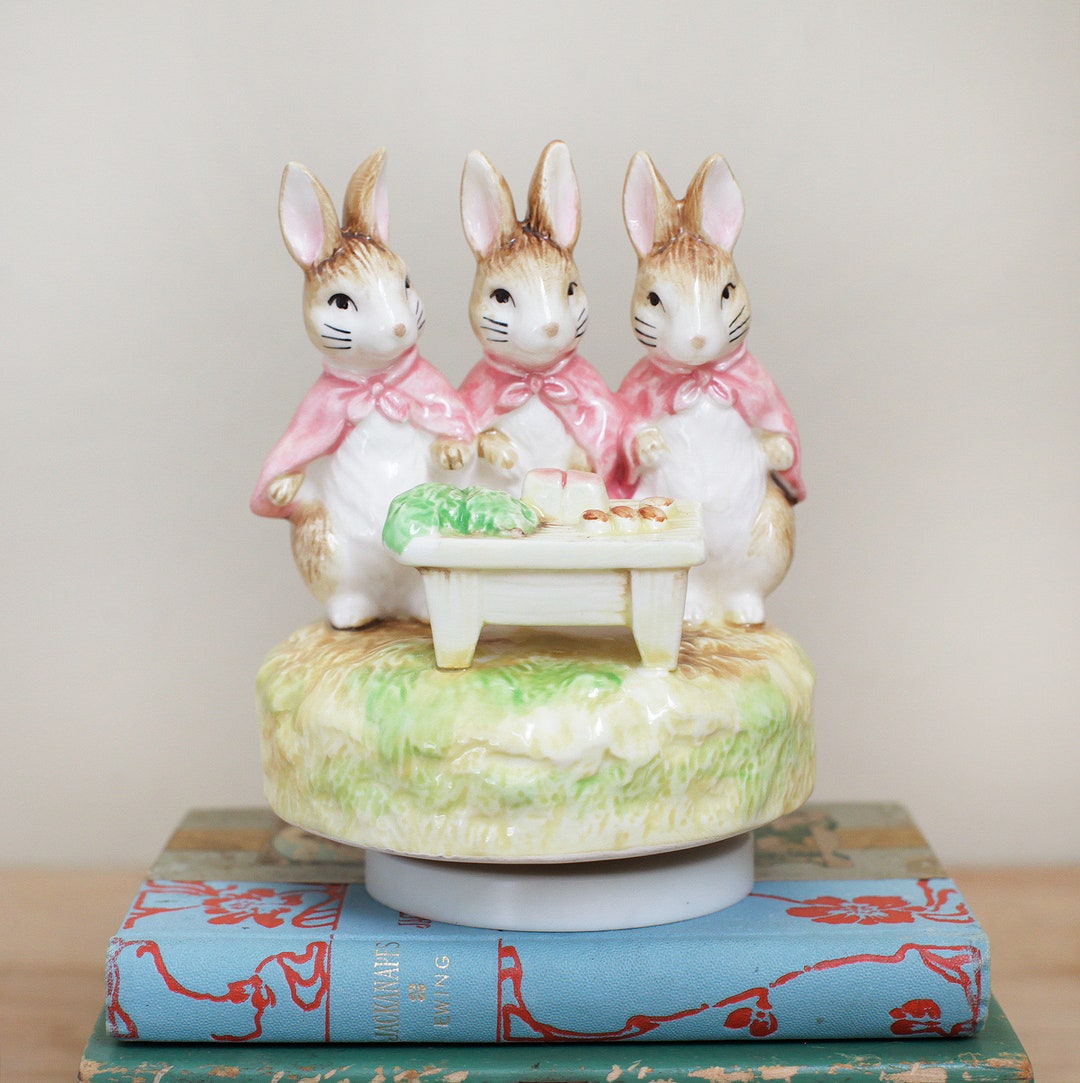 Flopsy, Mopsy and Cottontail by Beatrix Potter Schmid Musical Figurine ...