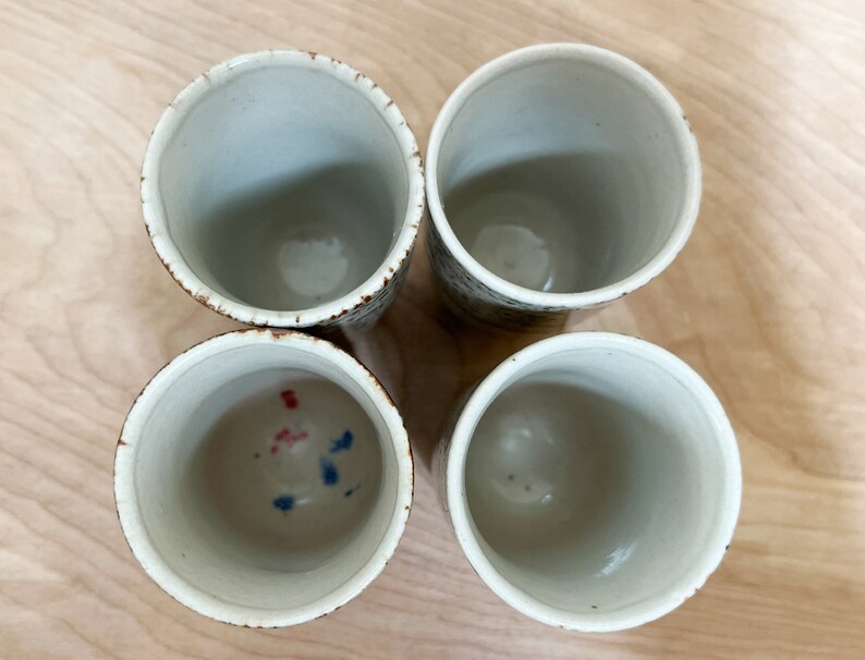 Japanese Stoneware Tall Tea Cups /set of Four Lovely - Etsy