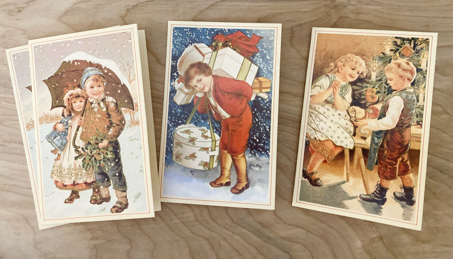 9 Vintage Christmas Cards/ Sweet Mixed Lot of Olden Days | Etsy