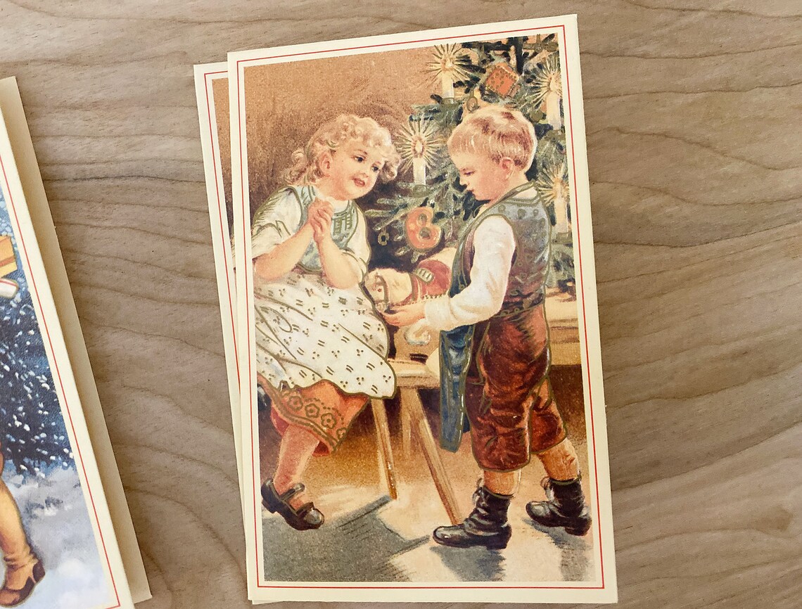 9 Vintage Christmas Cards/ Sweet Mixed Lot of Olden Days - Etsy