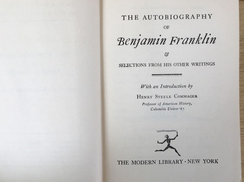Benjamin Franklin's Autobiography & Selections From His - Etsy