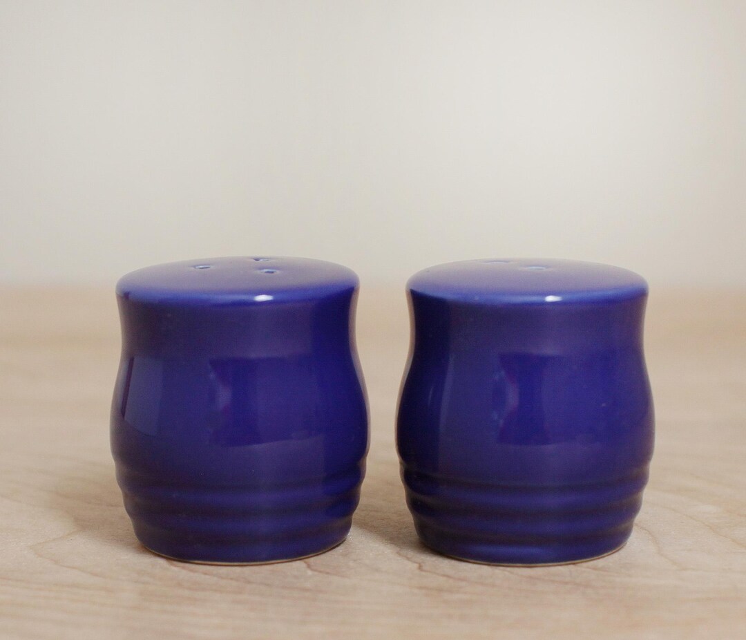 Cobalt Blue Salt & Pepper Shakers/ Fiestaware or Bauer Ring Style ...