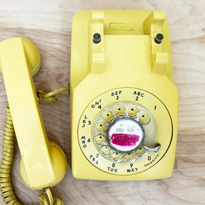 Yellow Western Electric Rotary Dial Telephone/ Classic Vintage Dial up ...