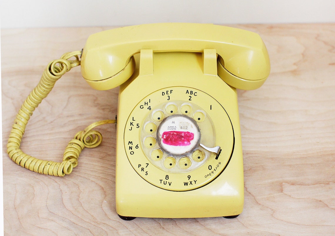 Yellow Western Electric Rotary Dial Telephone/ Classic Vintage - Etsy