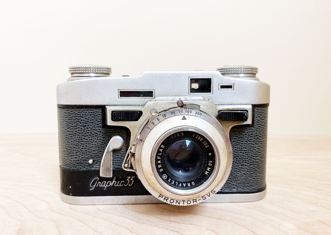Graflex Graphic 35 Rangefinder Camera W Leather Case/ Cute Compact ...